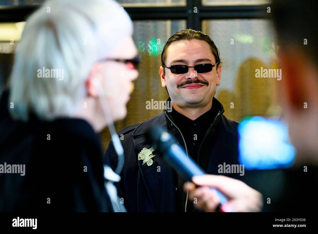 Schiphol, the Netherlands, 29-04-2024 Dutch Eurovision entry departs ...
