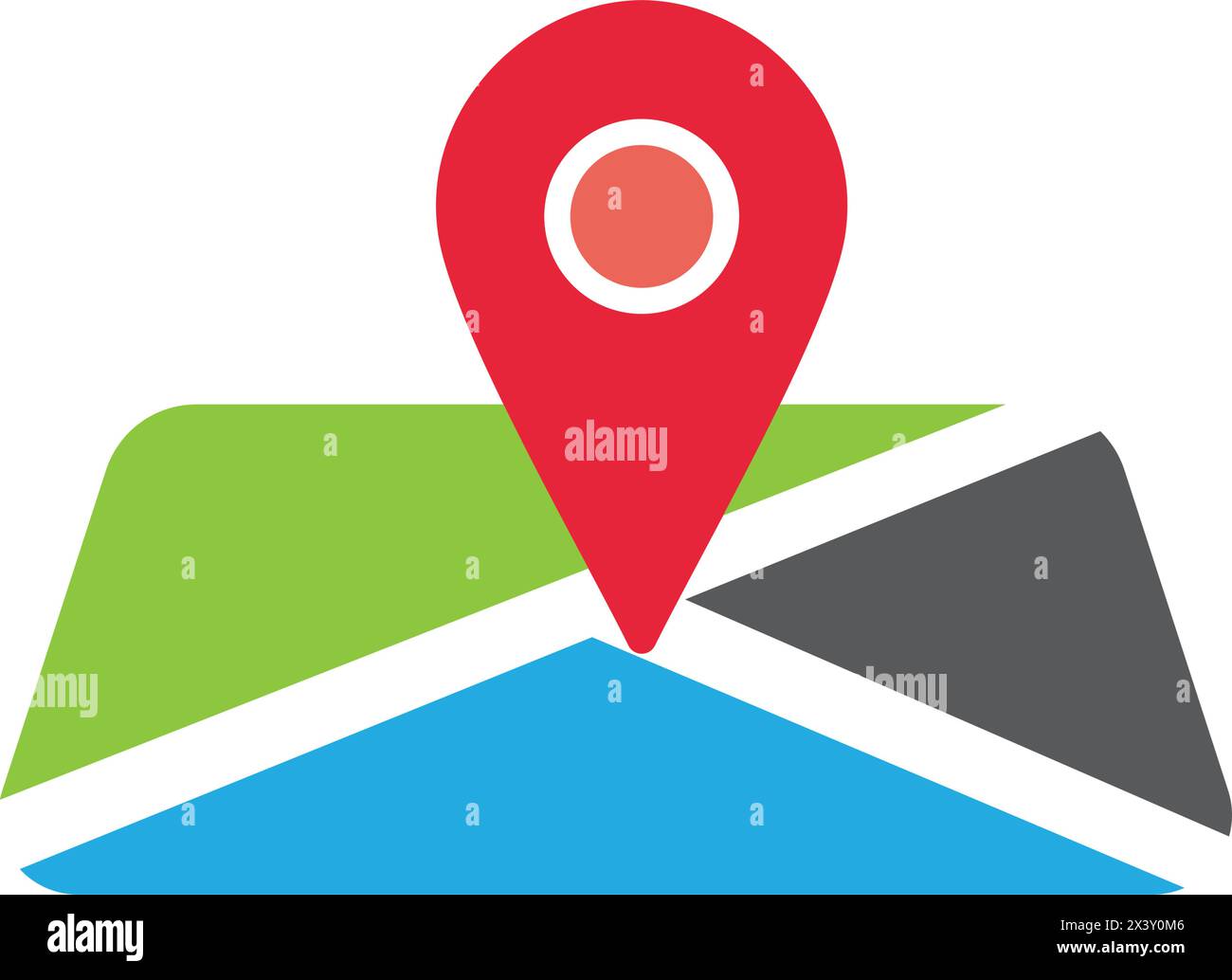 location pin on map icon logo vector design template Stock Vector Image ...