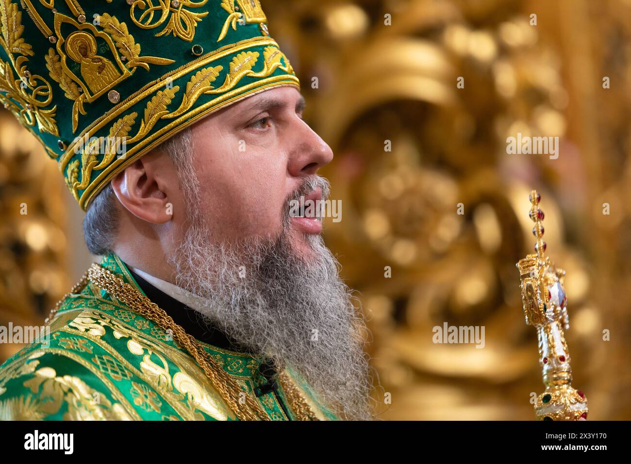 KYIV, UKRAINE - Apr. 28, 2024: Metropolitan Epiphany, Primate of the ...