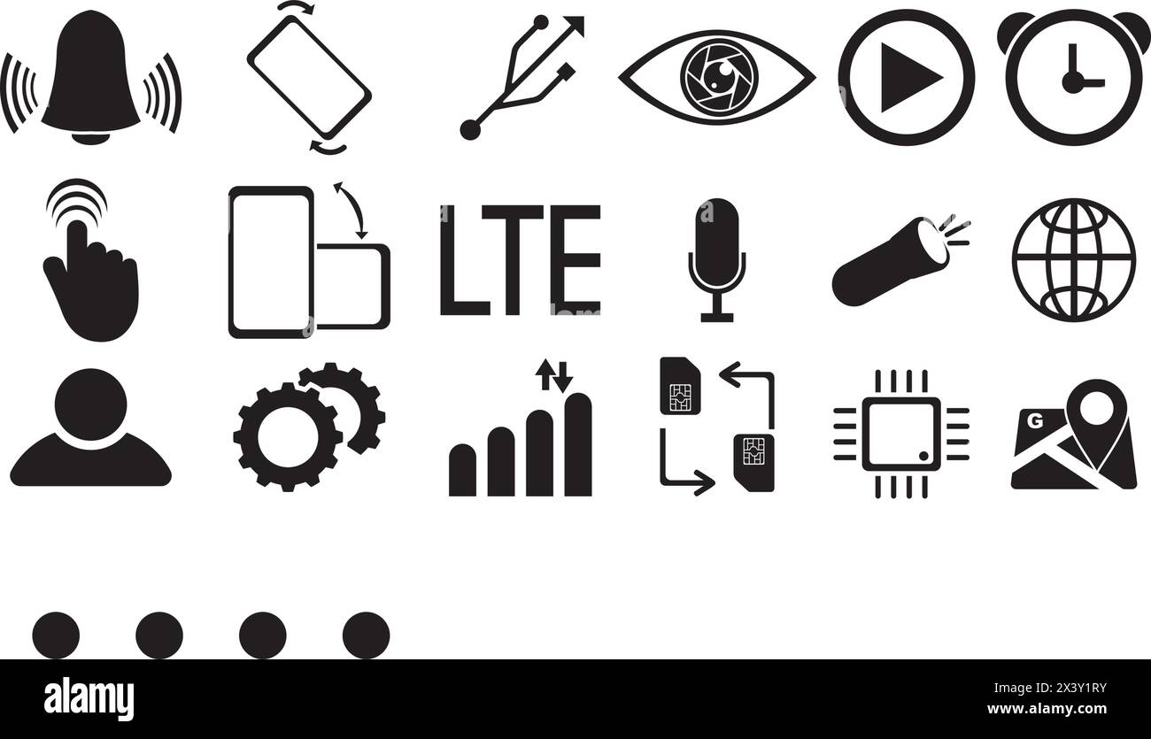 Smartphone symbol icon set vector illustration design Stock Vector ...