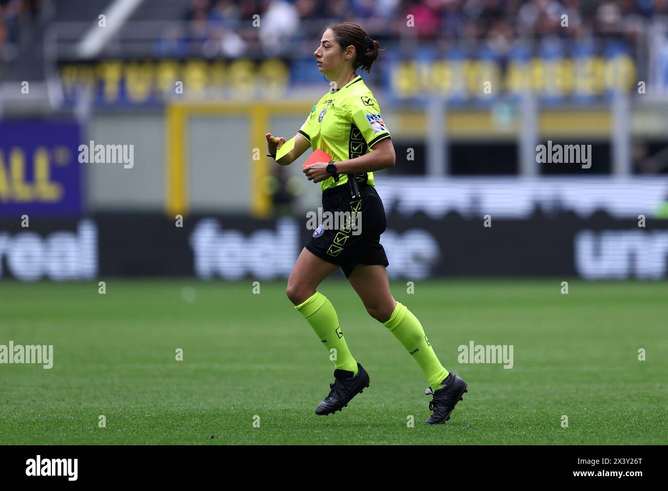 Official Referee Maria Sole Ferrieri Caputi looks on during the Serie A ...