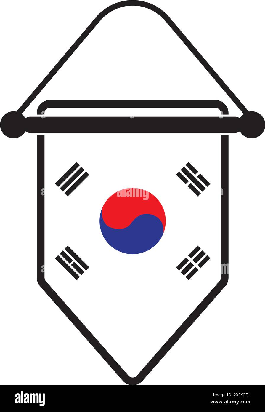 korean flag logo in map shape, vector illustration symbol design Stock ...