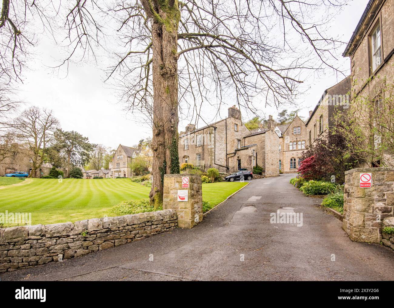 Giggleswick Public School buildings are a prominent feature in a quiet ...