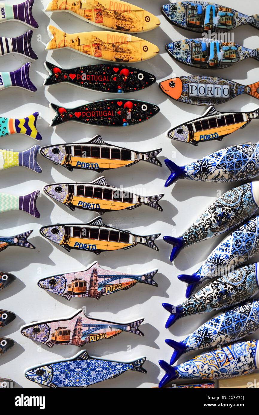 Europe, Portugal, Porto.Memories in the form of sardines Stock Photo ...