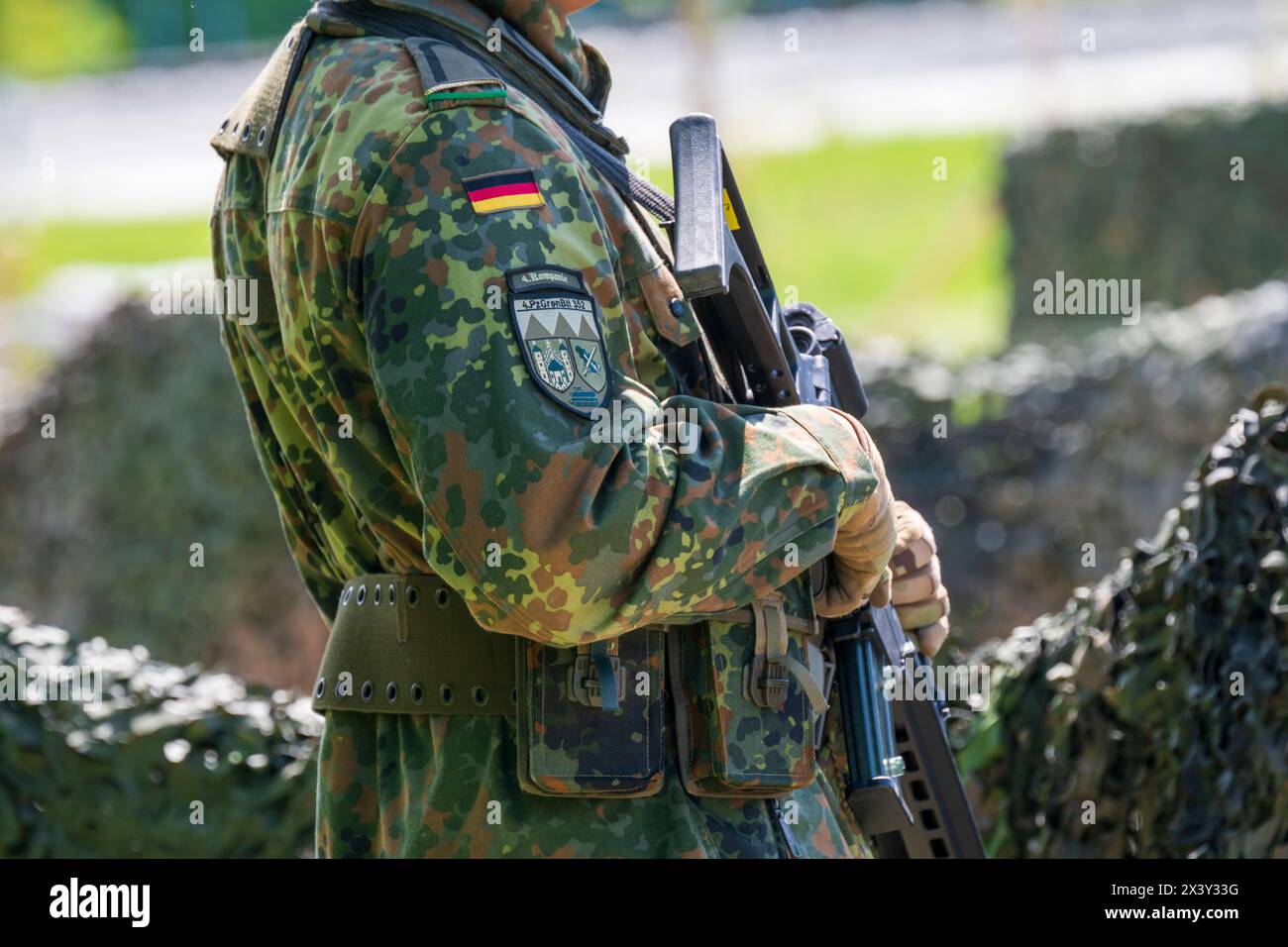 Feldkirchen, Germany. 29th Apr, 2024. Forces from Homeland Security ...