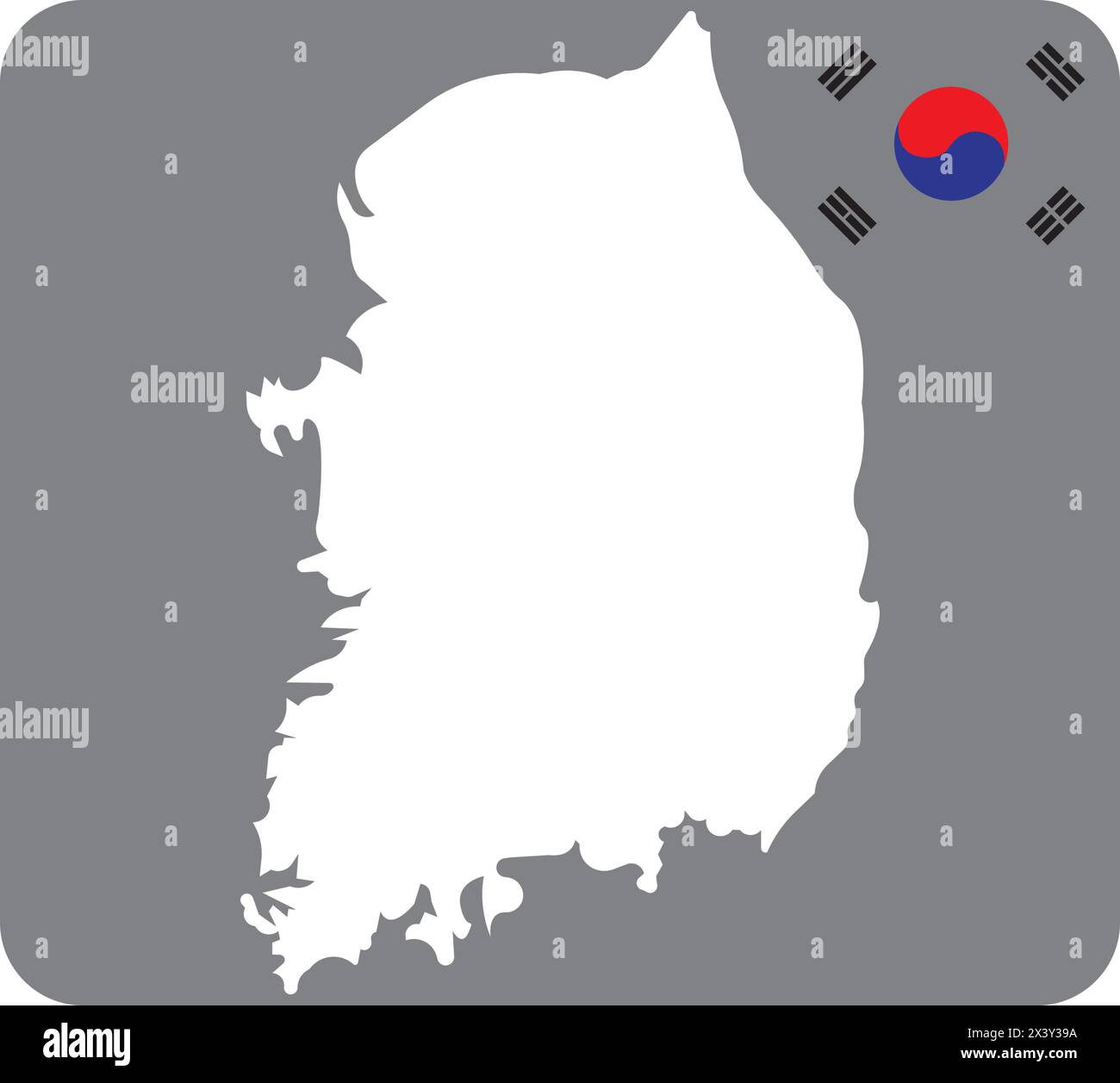 korean flag logo in map shape, vector illustration symbol design Stock ...