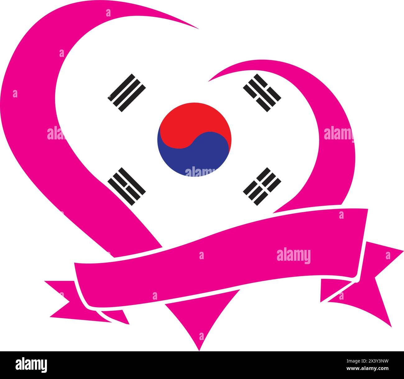 korean flag logo in map shape, vector illustration symbol design Stock ...