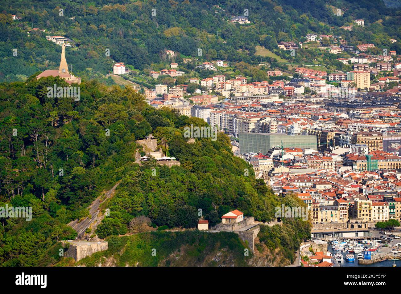 Monte Urgull, Parte Vieja and Barrio de Gros, Donostia, San Sebastian ...