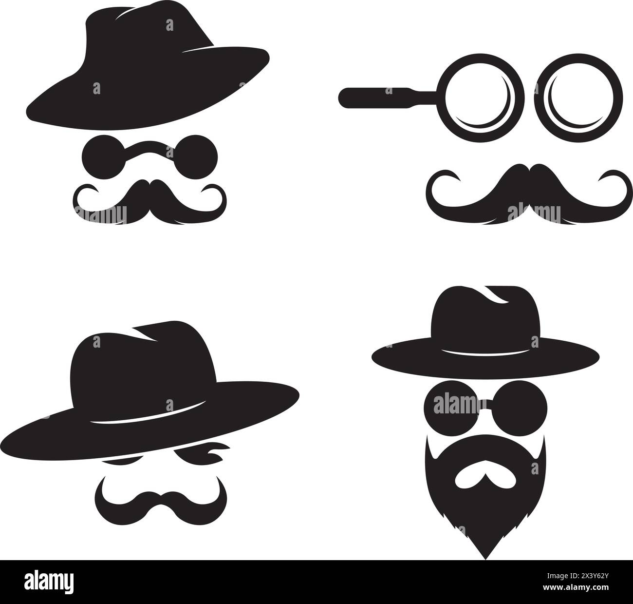 Detective logo icon Black and White Stock Photos & Images - Alamy