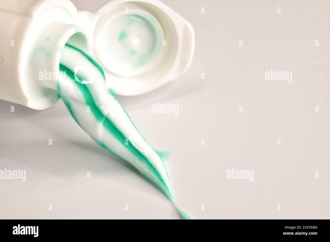 The toothpaste was squeezed out of the tube Stock Photo - Alamy