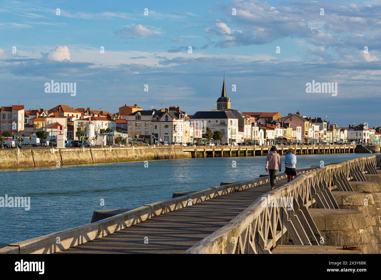 France, Les Sables d'Olonne, 85, channel facing the Quai des Boucaniers ...