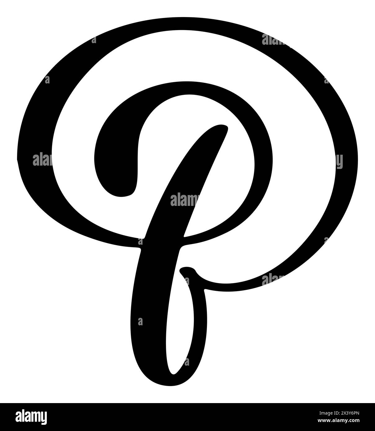 Hand drawn vector calligraphy letter B. Script font logo. Handwritten ...