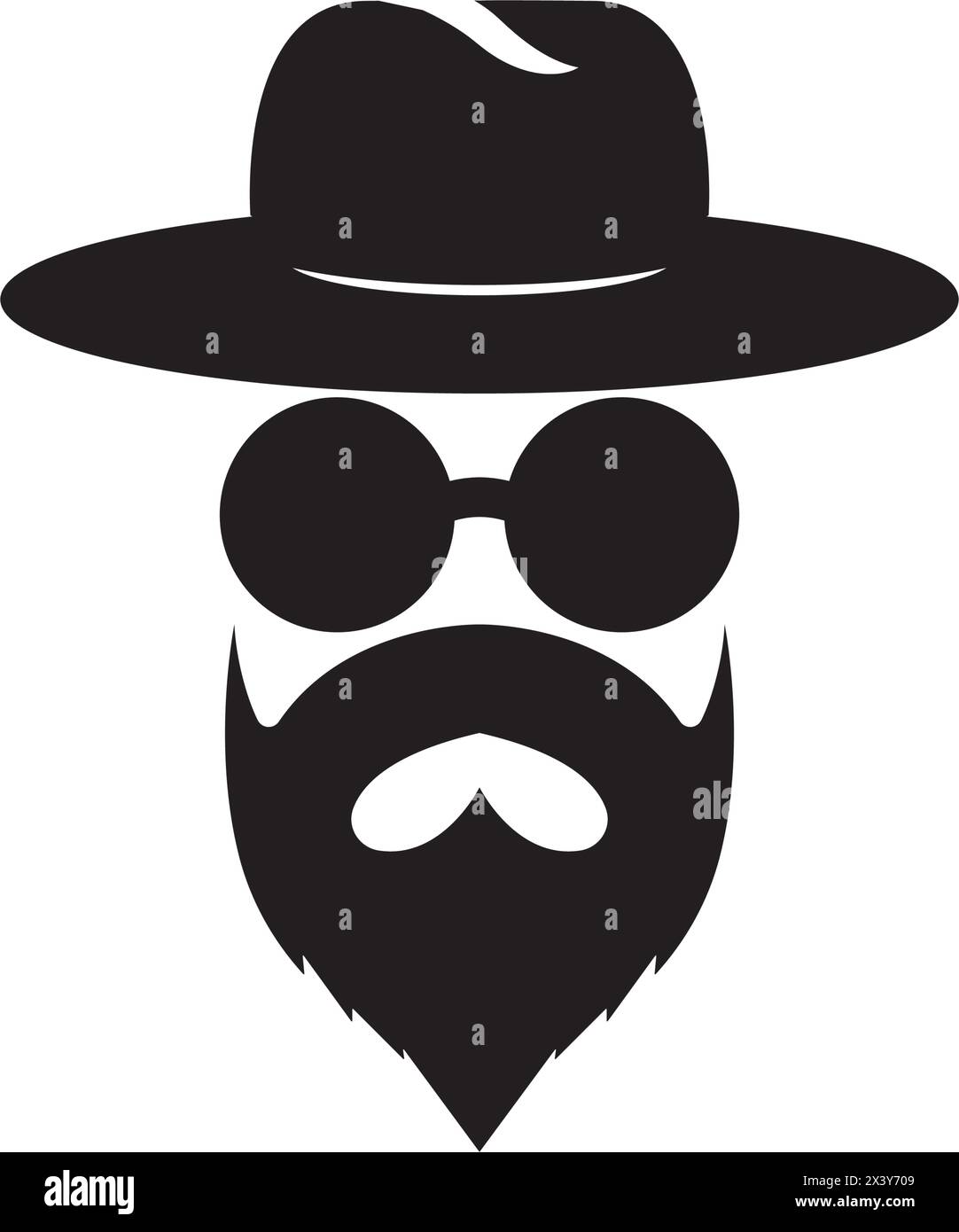 Man moustache avatar character Cut Out Stock Images & Pictures - Alamy