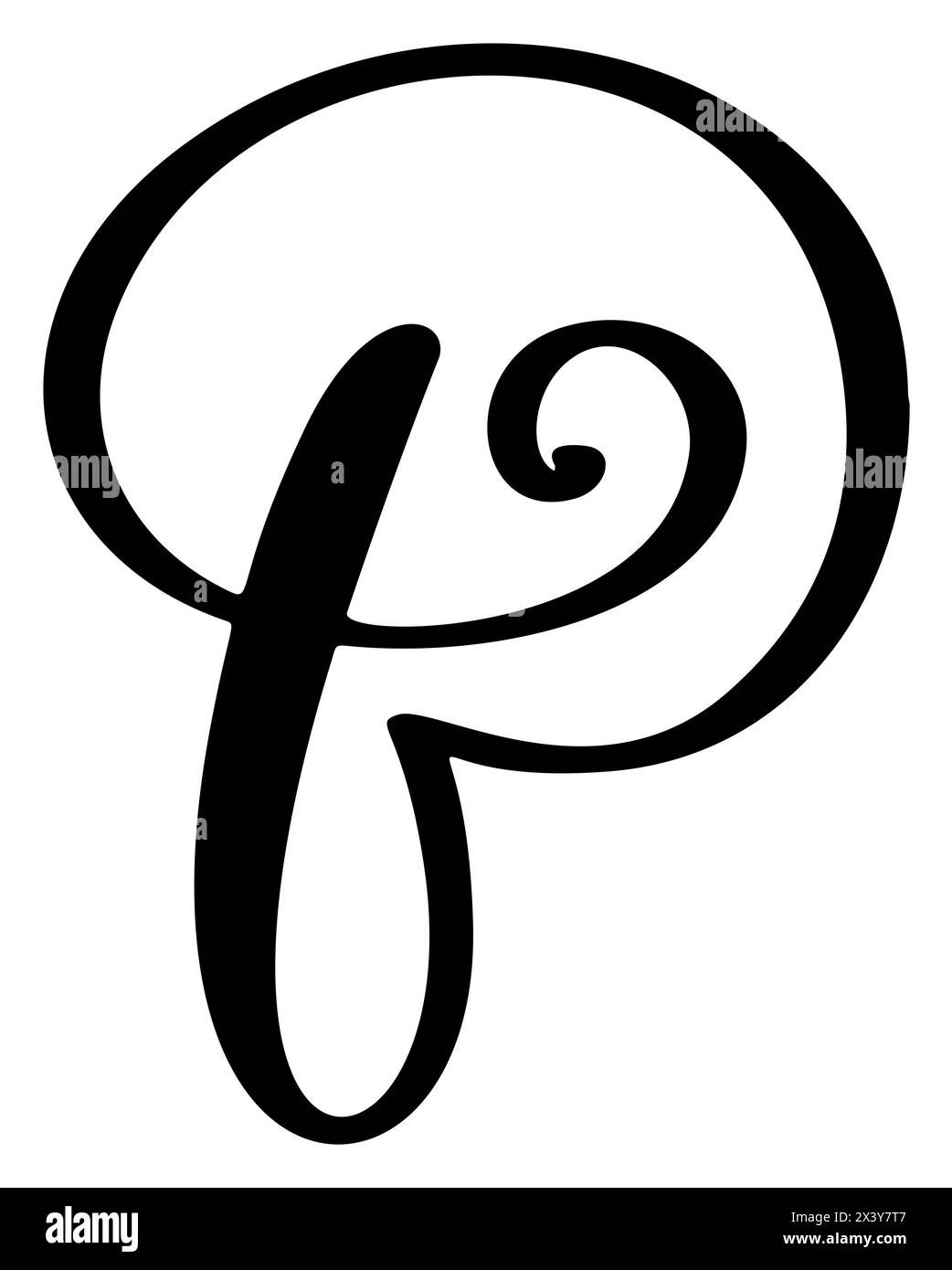 Hand drawn vector calligraphy letter B. Script font logo. Handwritten ...