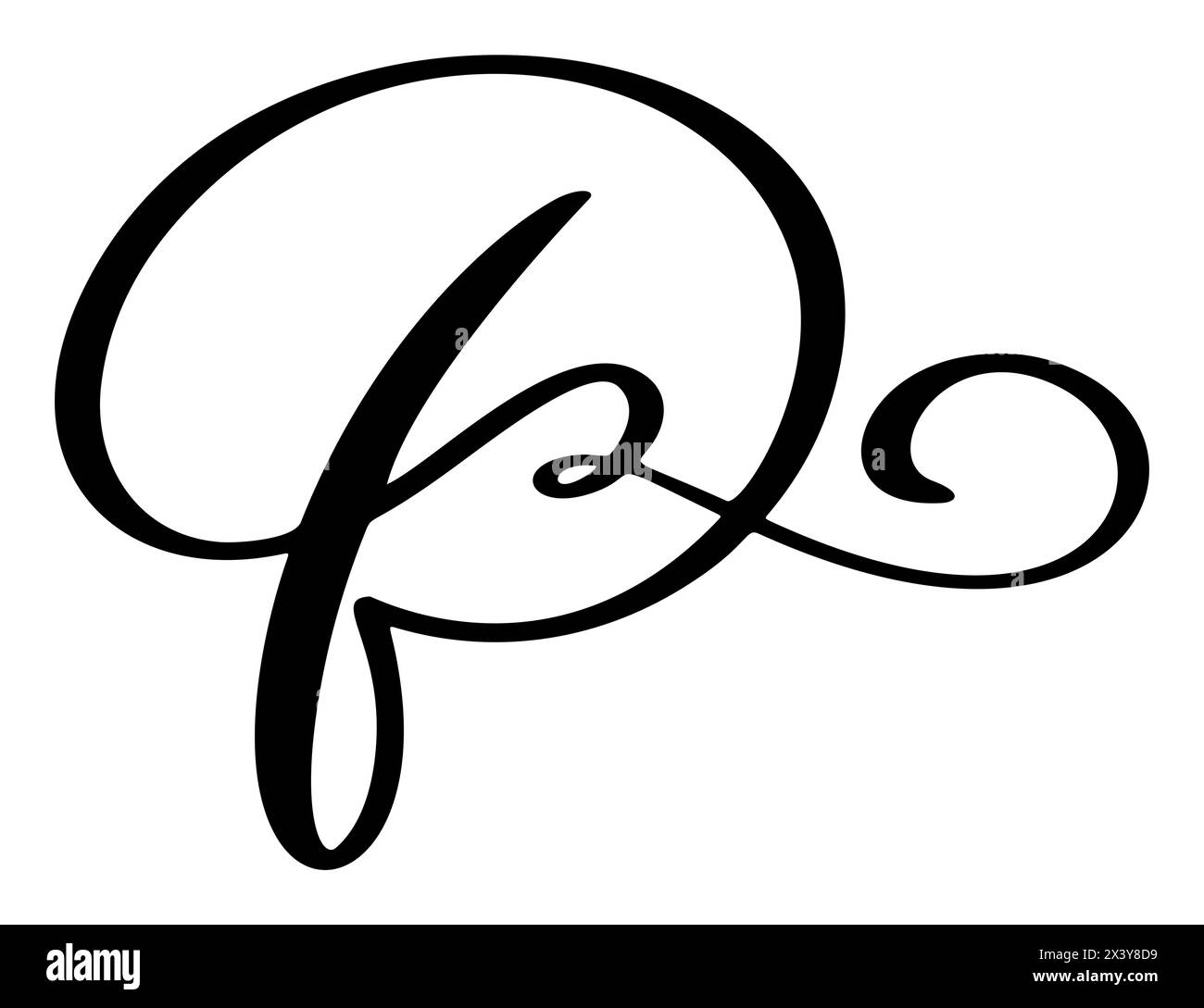 Hand drawn vector calligraphy letter B. Script logo font. Handwritten ...