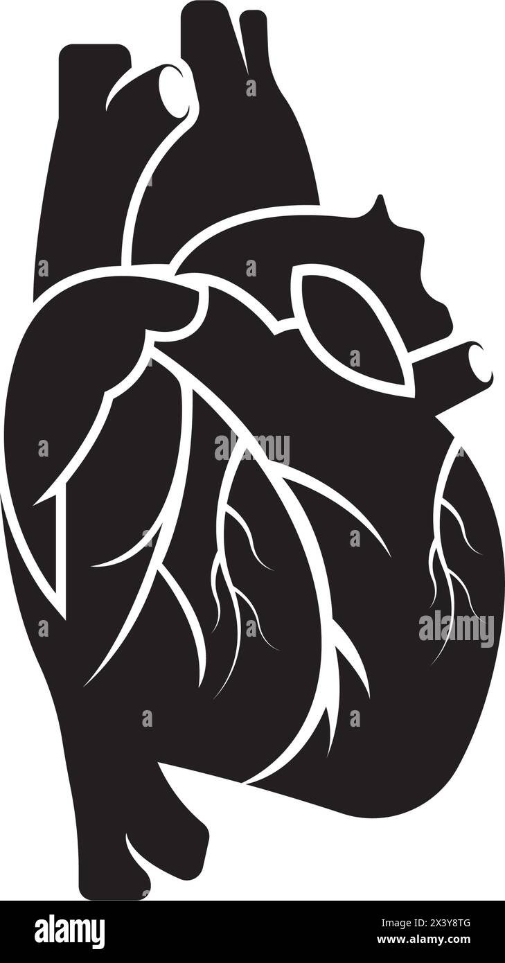 Human heart logo medical cardiology vector icon illustration design ...