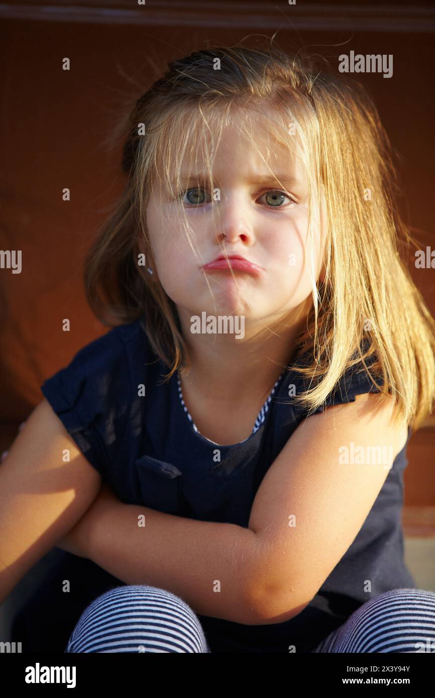 Girl pulling faces close up hi-res stock photography and images - Alamy