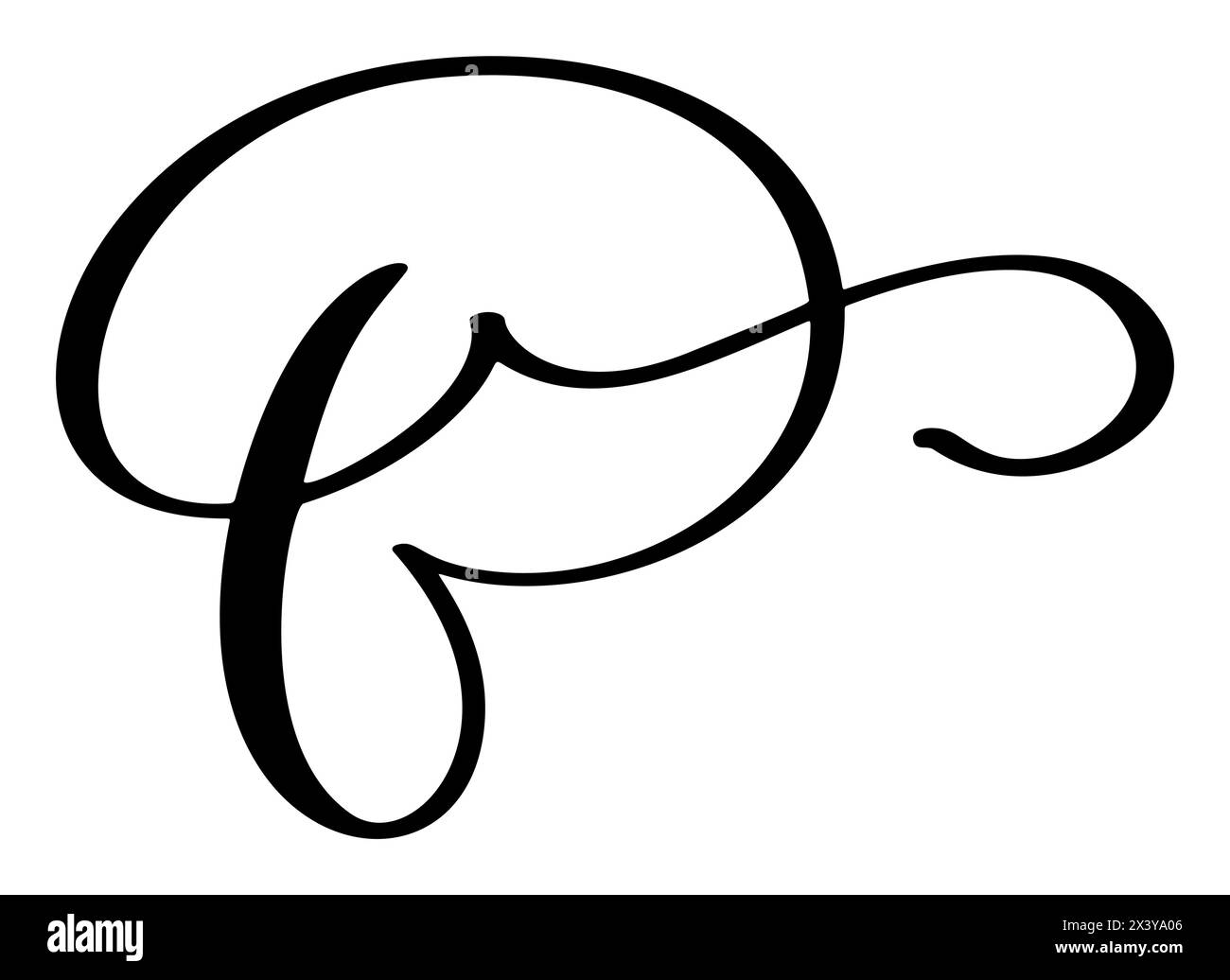 Vector calligraphy hand drawn letter B logo. Script font. Handwritten ...
