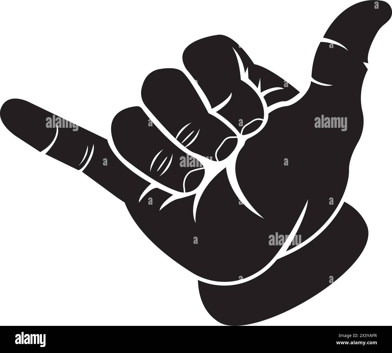 Shaka hands icon logo, vector design illustration Stock Vector Image ...
