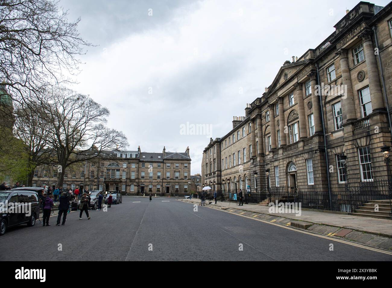 Edinburgh, Scotland, UK. 29th Apr, 2024. PICTURED: Media and people ...