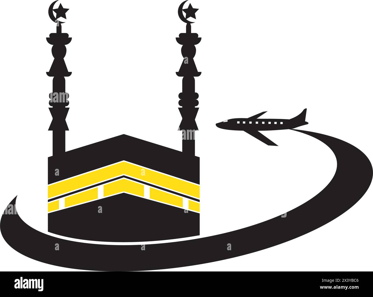 kaaba vector icon. the mecca of worship for Muslims, logo design ...