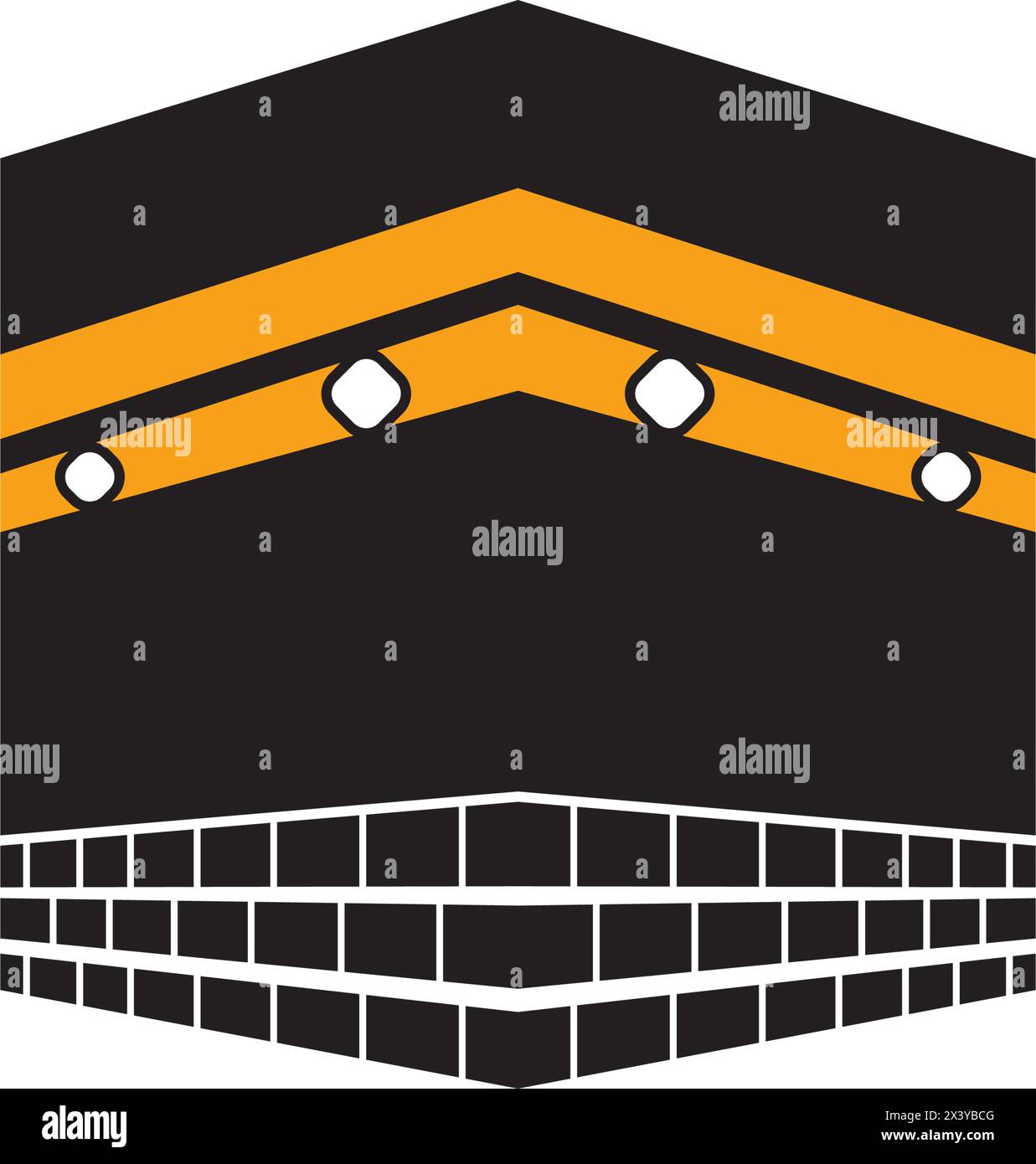 kaaba vector icon. the mecca of worship for Muslims, logo design ...