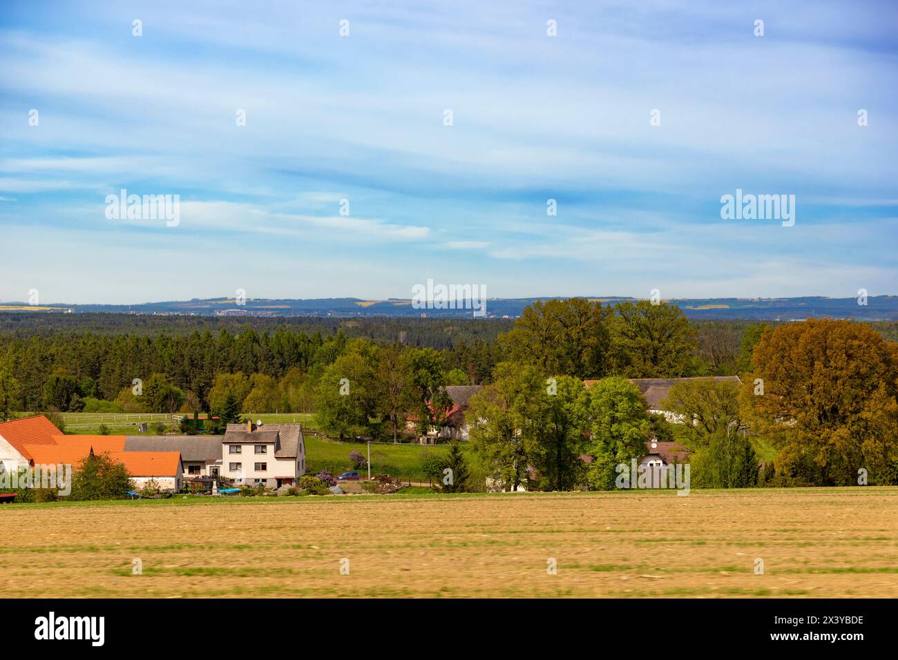 View of rural landscape in South Bohemia Stock Photo - Alamy