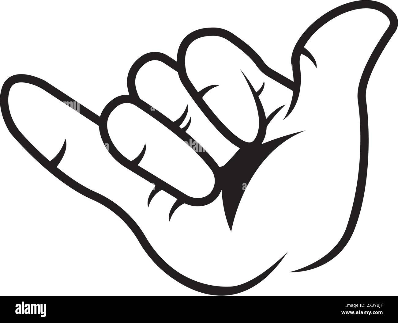 Shaka hands icon logo, vector design illustration Stock Vector Image ...