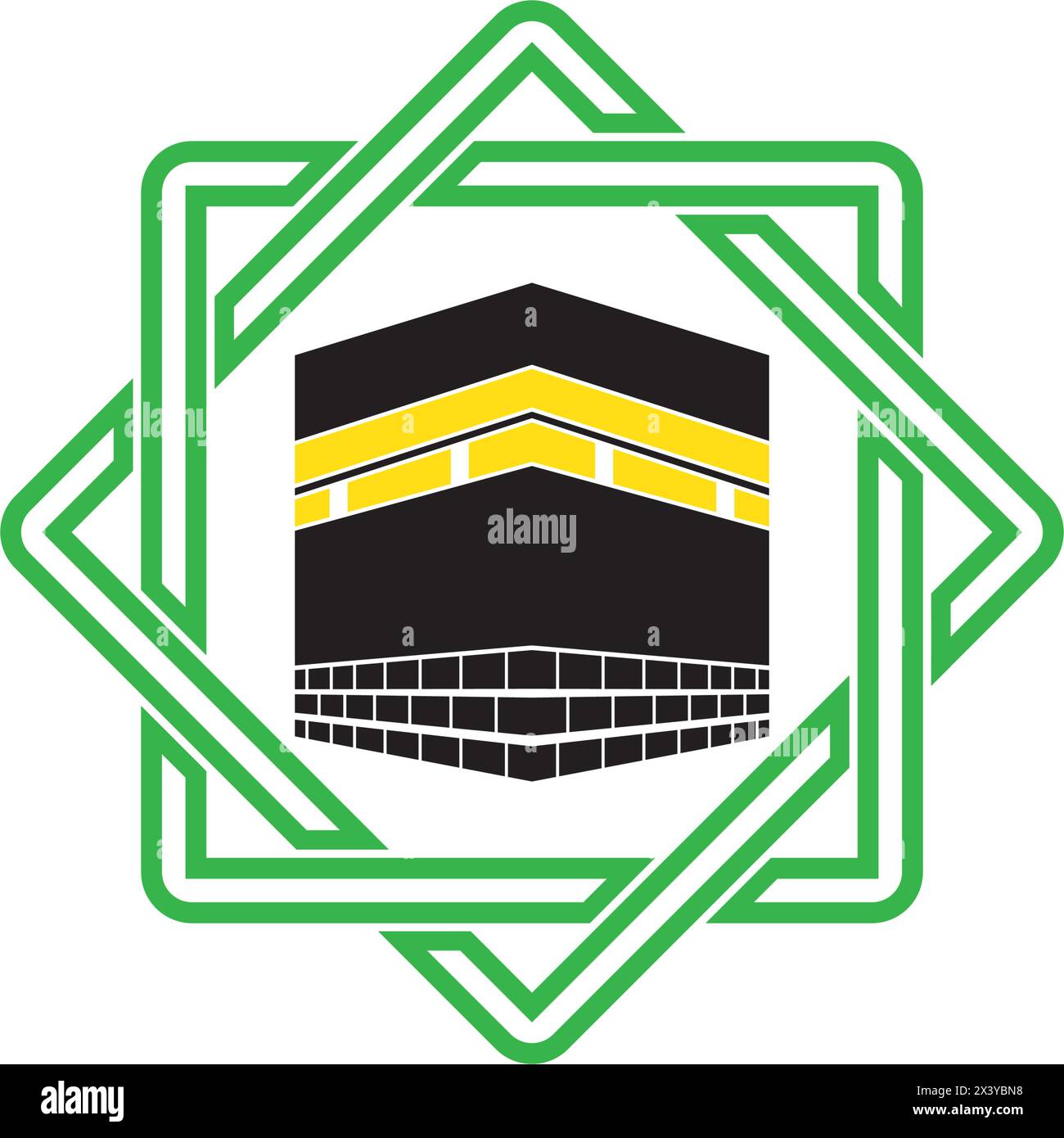kaaba vector icon. the mecca of worship for Muslims, logo design ...