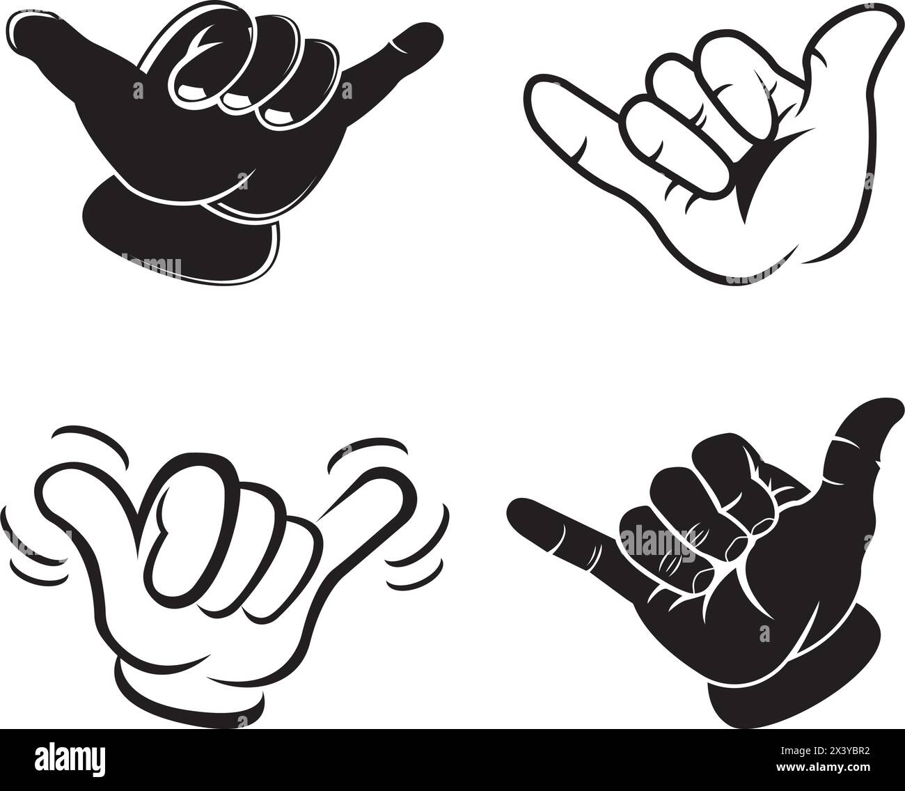 Shaka hands icon logo, vector design illustration Stock Vector Image ...