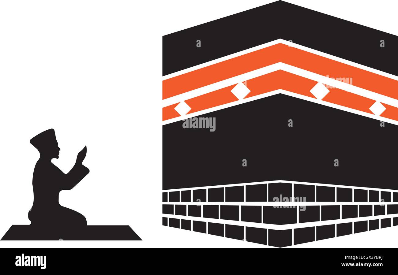 kaaba vector icon. the mecca of worship for Muslims, logo design ...
