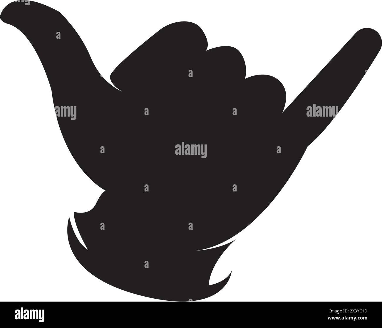 Shaka hands icon logo, vector design illustration Stock Vector Image ...