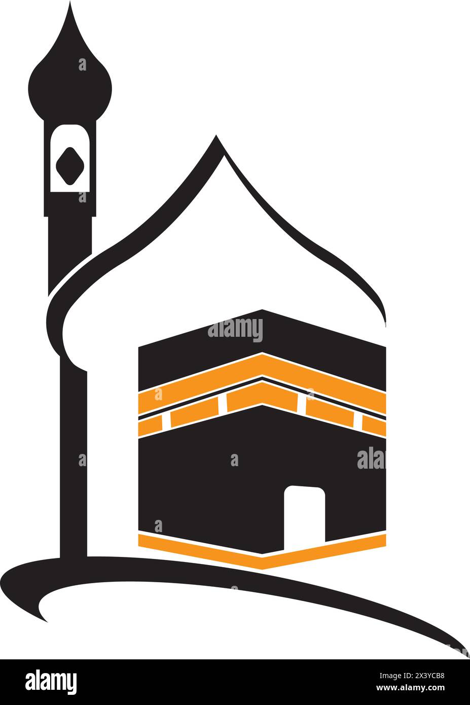 kaaba vector icon. the mecca of worship for Muslims, logo design ...