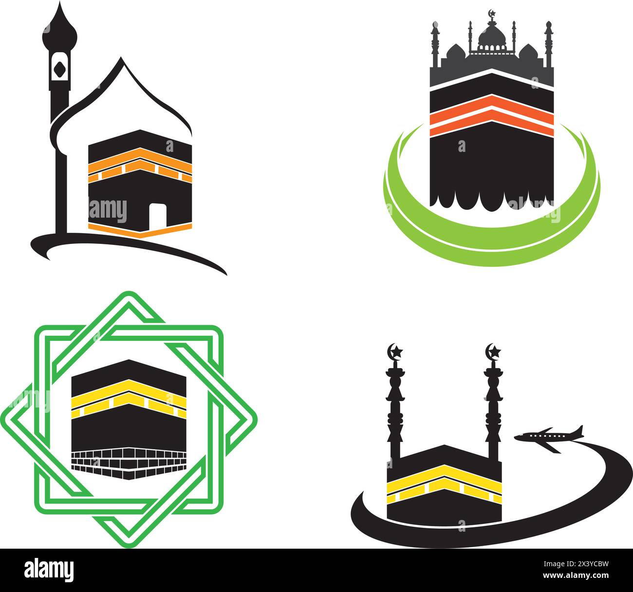 kaaba vector icon. the mecca of worship for Muslims, logo design ...