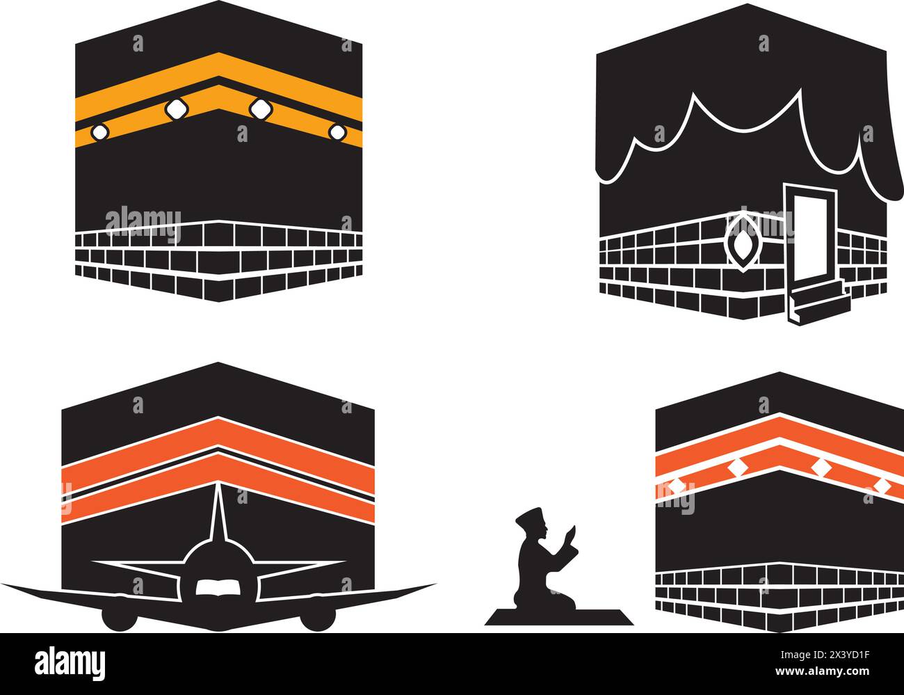 kaaba vector icon. the mecca of worship for Muslims, logo design ...