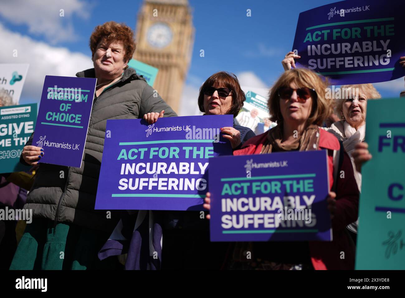 Campaigners in support of voluntary euthanasia protest outside ...