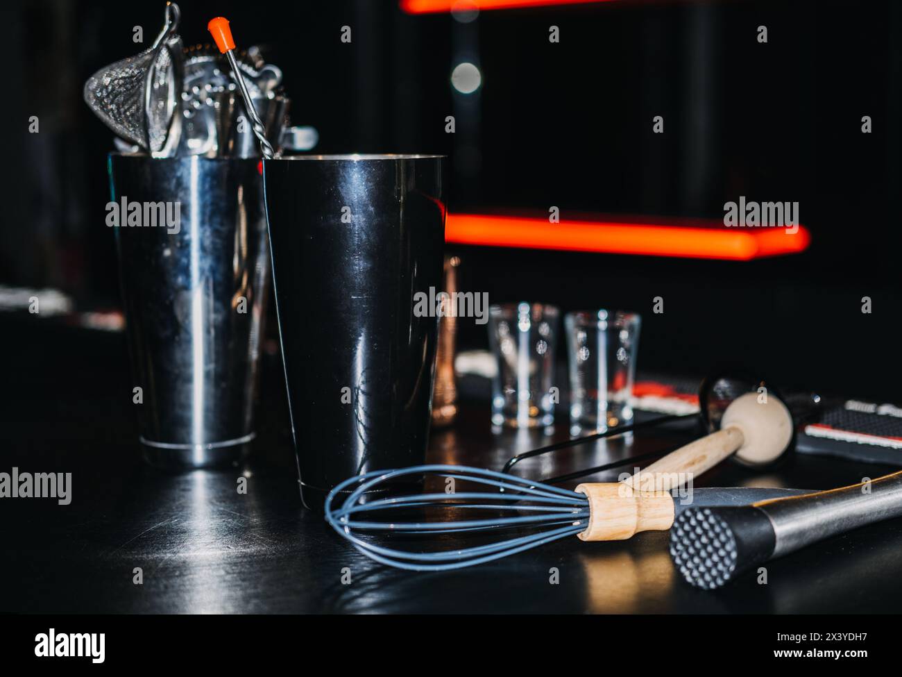 Essential Mixology Tools for Crafting Alcoholic Cocktails Stock Photo ...