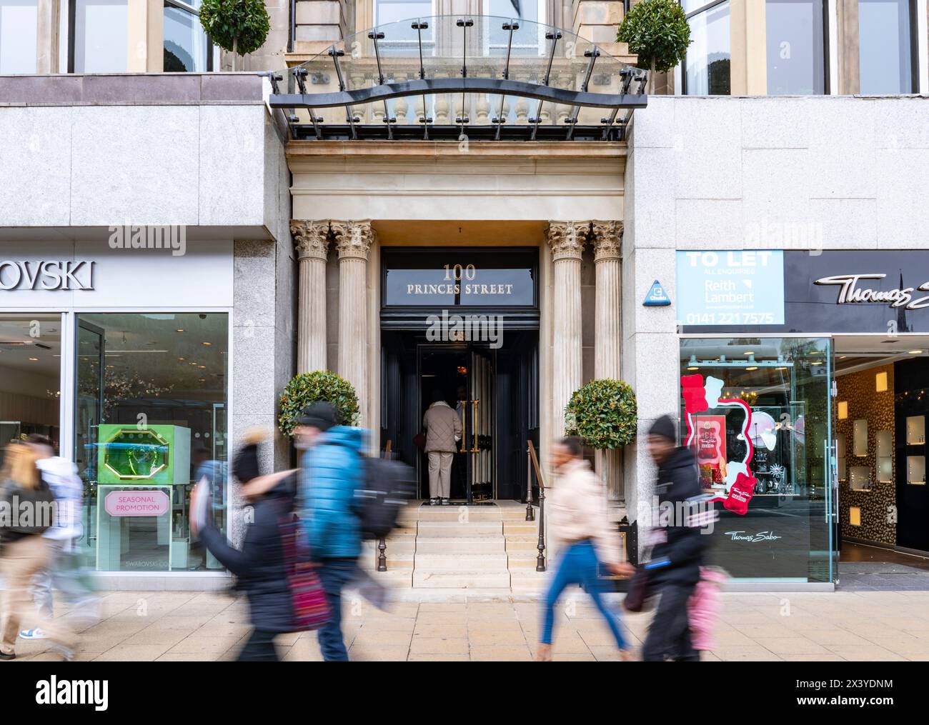 Exterior of new 100 Princes Street boutique hotel in Edinburgh ...