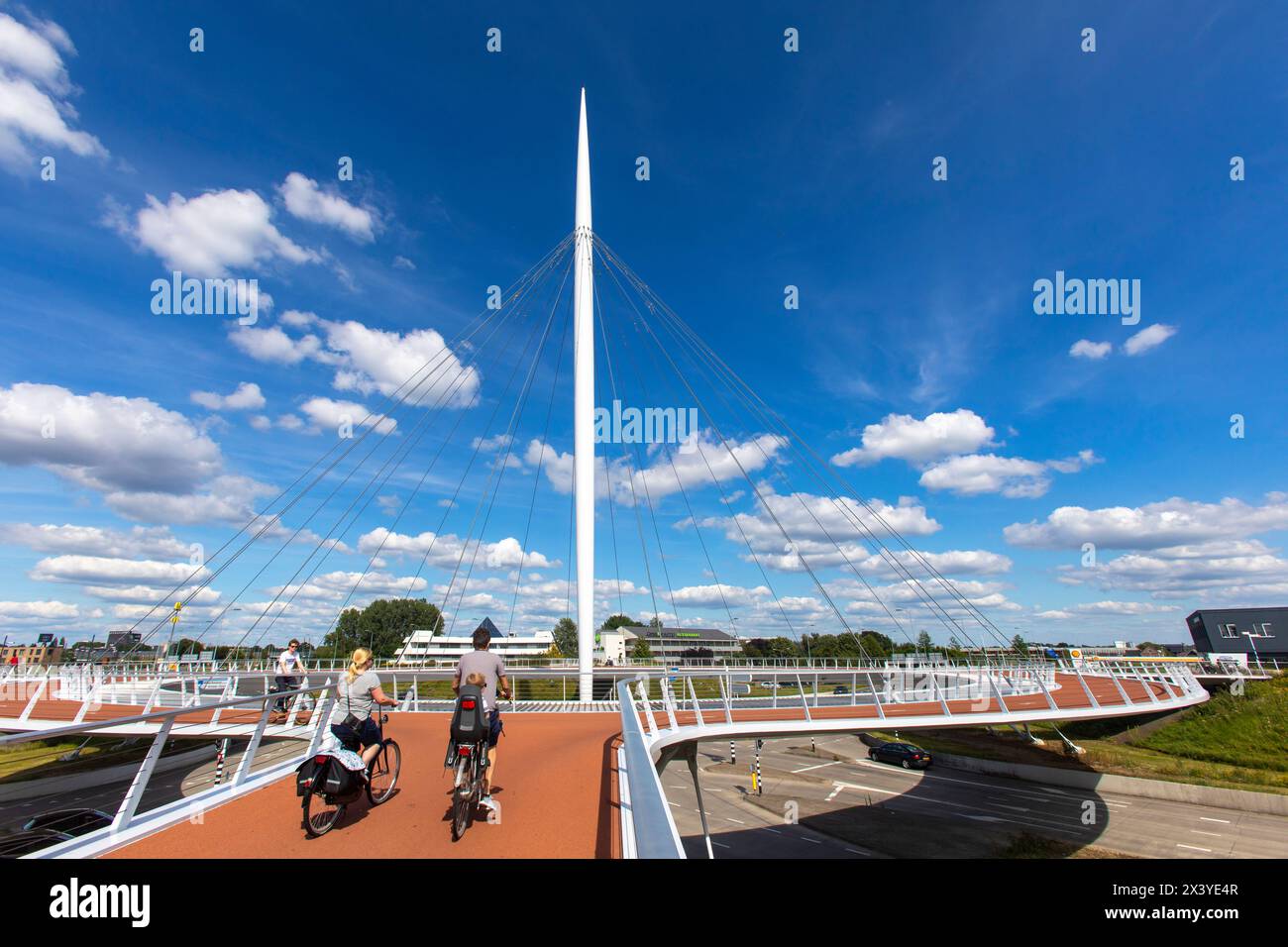 Europe, Nederlands. Eindhoven. Hovenring. Cycle roundabout Stock Photo ...