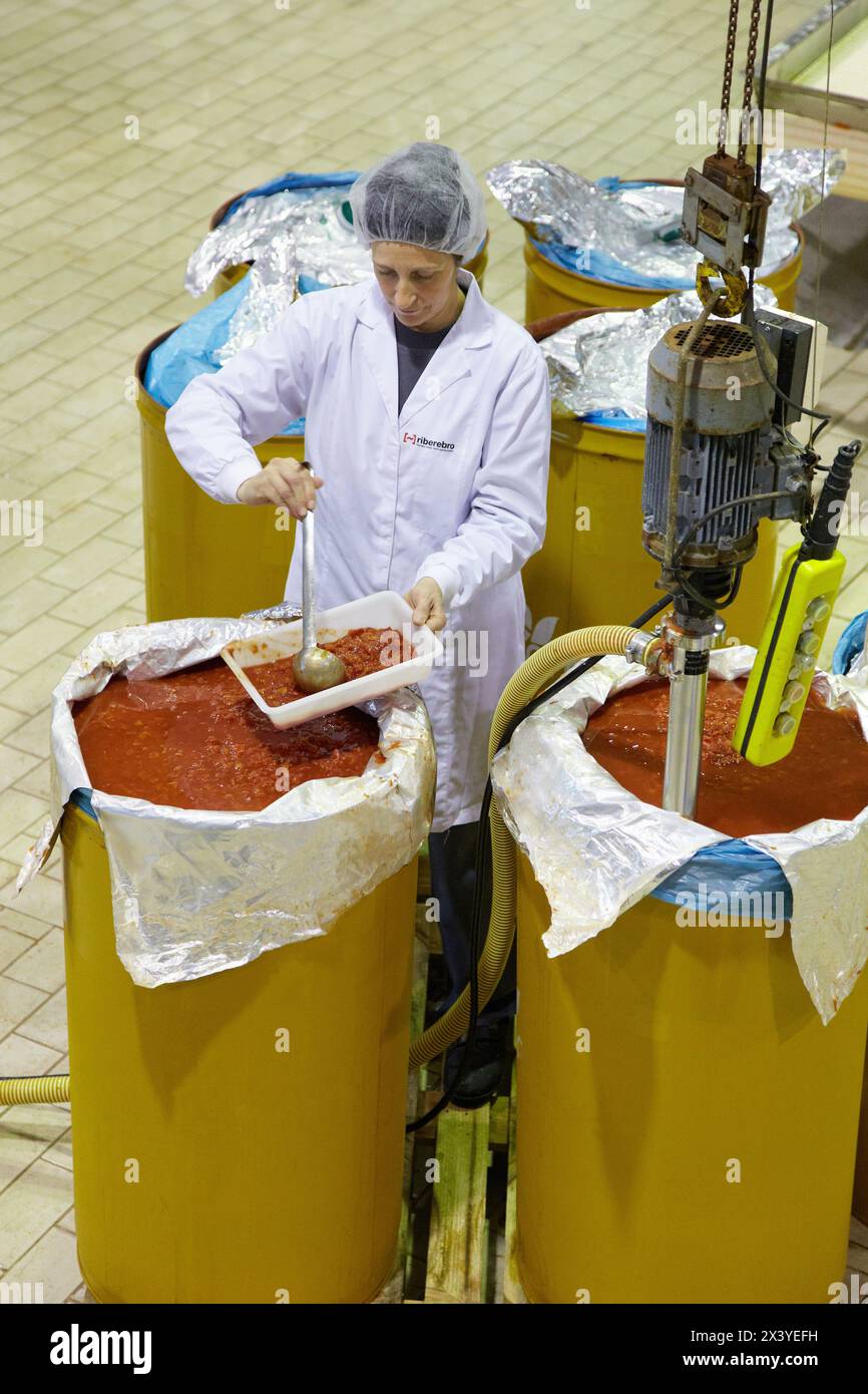 Production line of canned vegetables and beans in glass bottle, Cooked ...