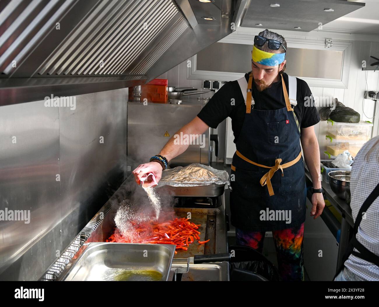 LVIV, UKRAINE - APRIL 26, 2024 - Noah Sims, a contestant of Season 10 ...