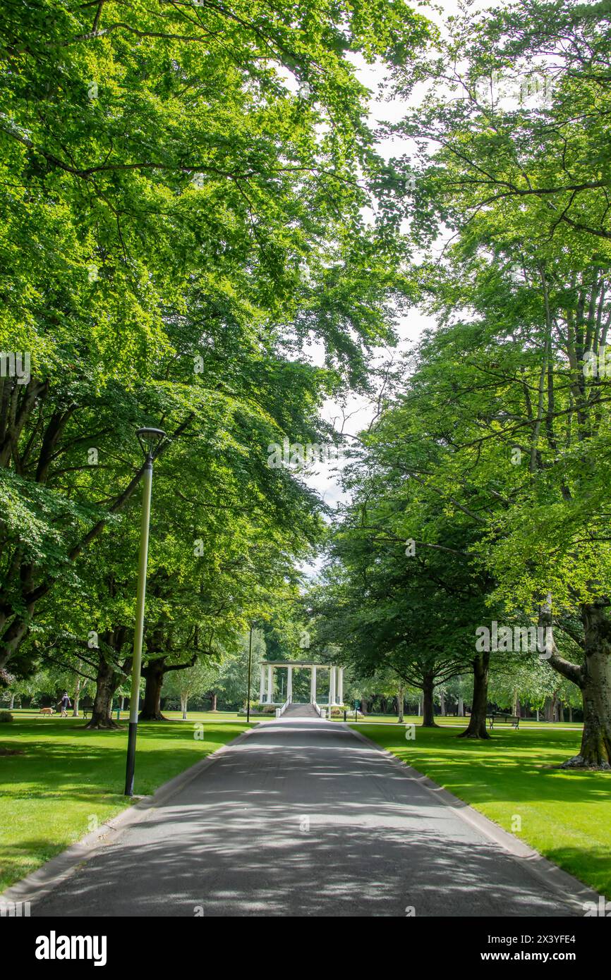 the view of of queens park, a park in Invercargill, New Zealand, and ...