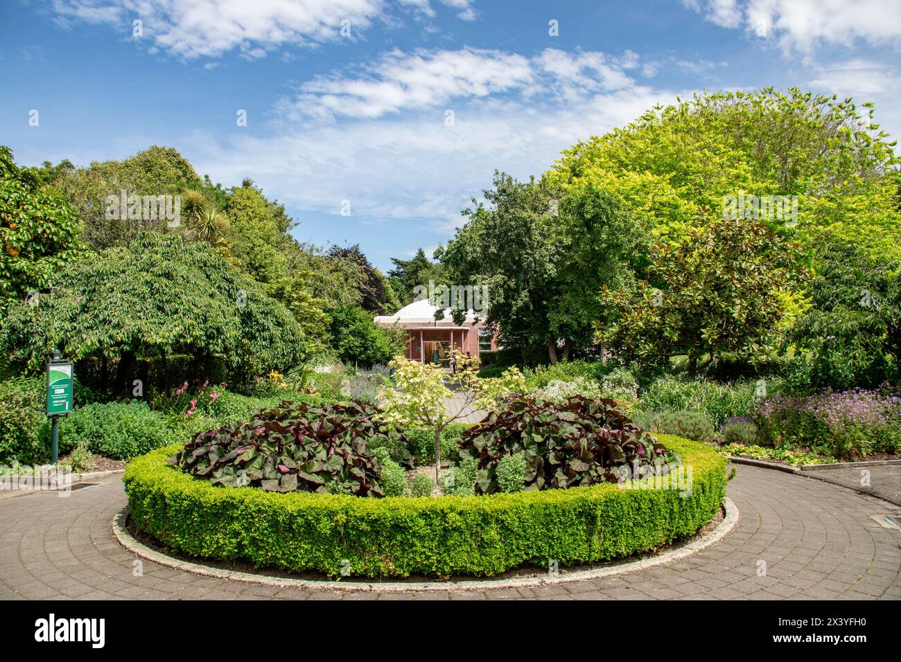 the view of of queens park, a park in Invercargill, New Zealand, and ...