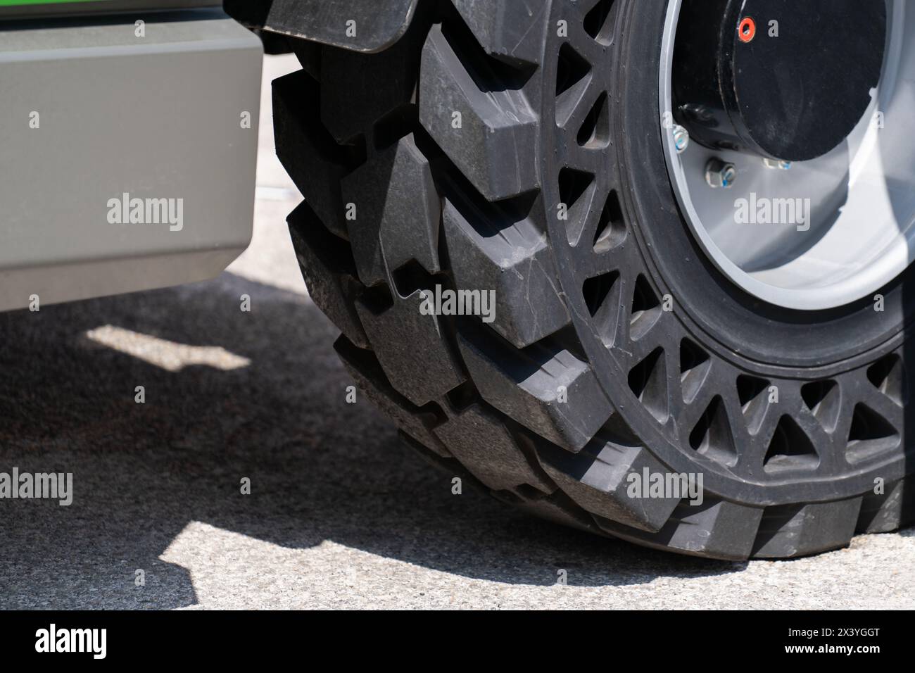 Innovative airless non-pneumatic tire close up Stock Photo - Alamy