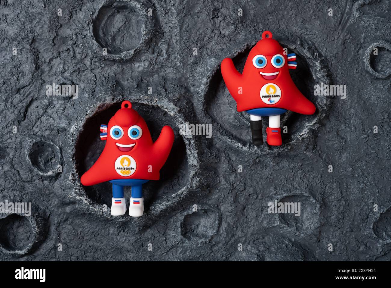 ZHONGSHAN China-April 24 2024: 2024 Paris Olympic Games and Paralympic ...