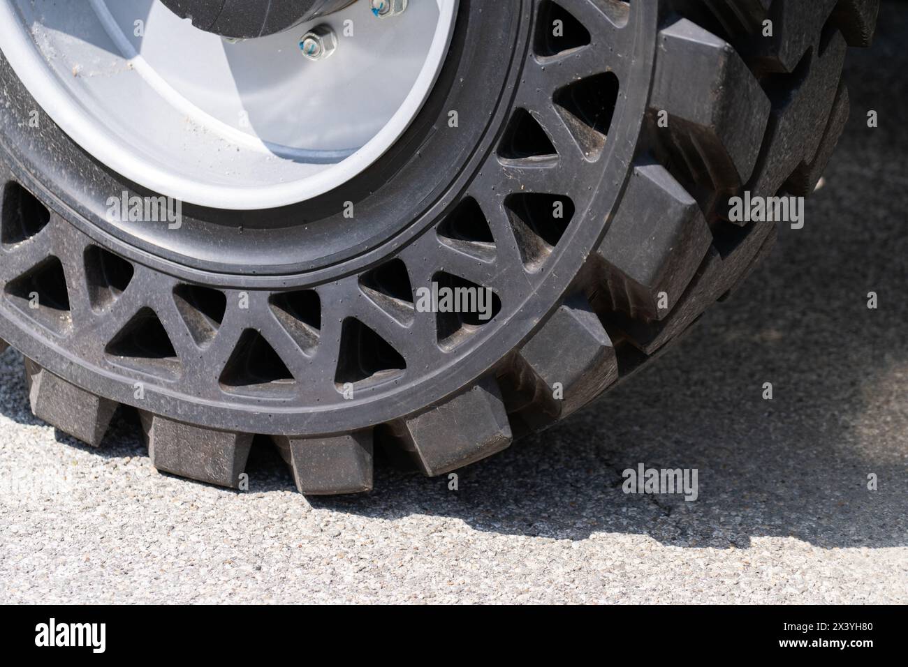 Innovative airless non-pneumatic tire close up Stock Photo - Alamy