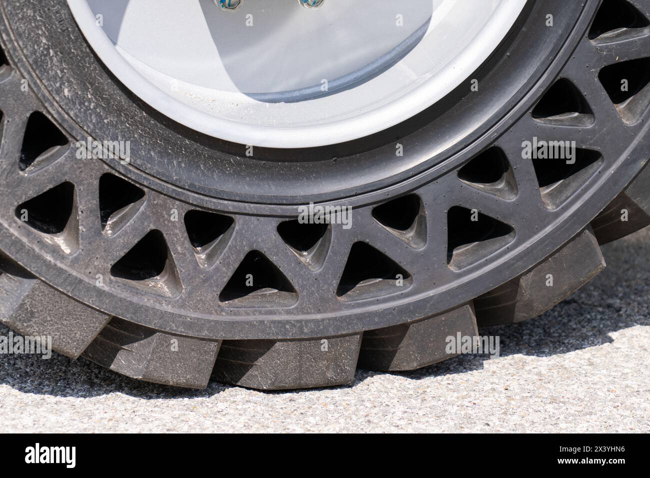 Innovative airless non-pneumatic tire close up Stock Photo - Alamy