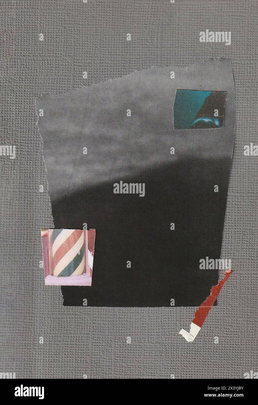 gray collage with colored inserts. Art art Stock Photo - Alamy