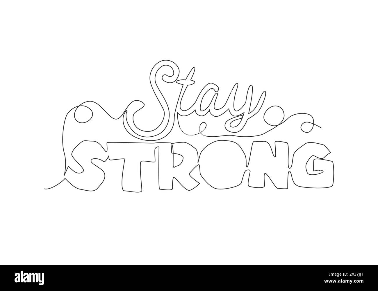 Single continuous line drawing of inspirational and motivational ...