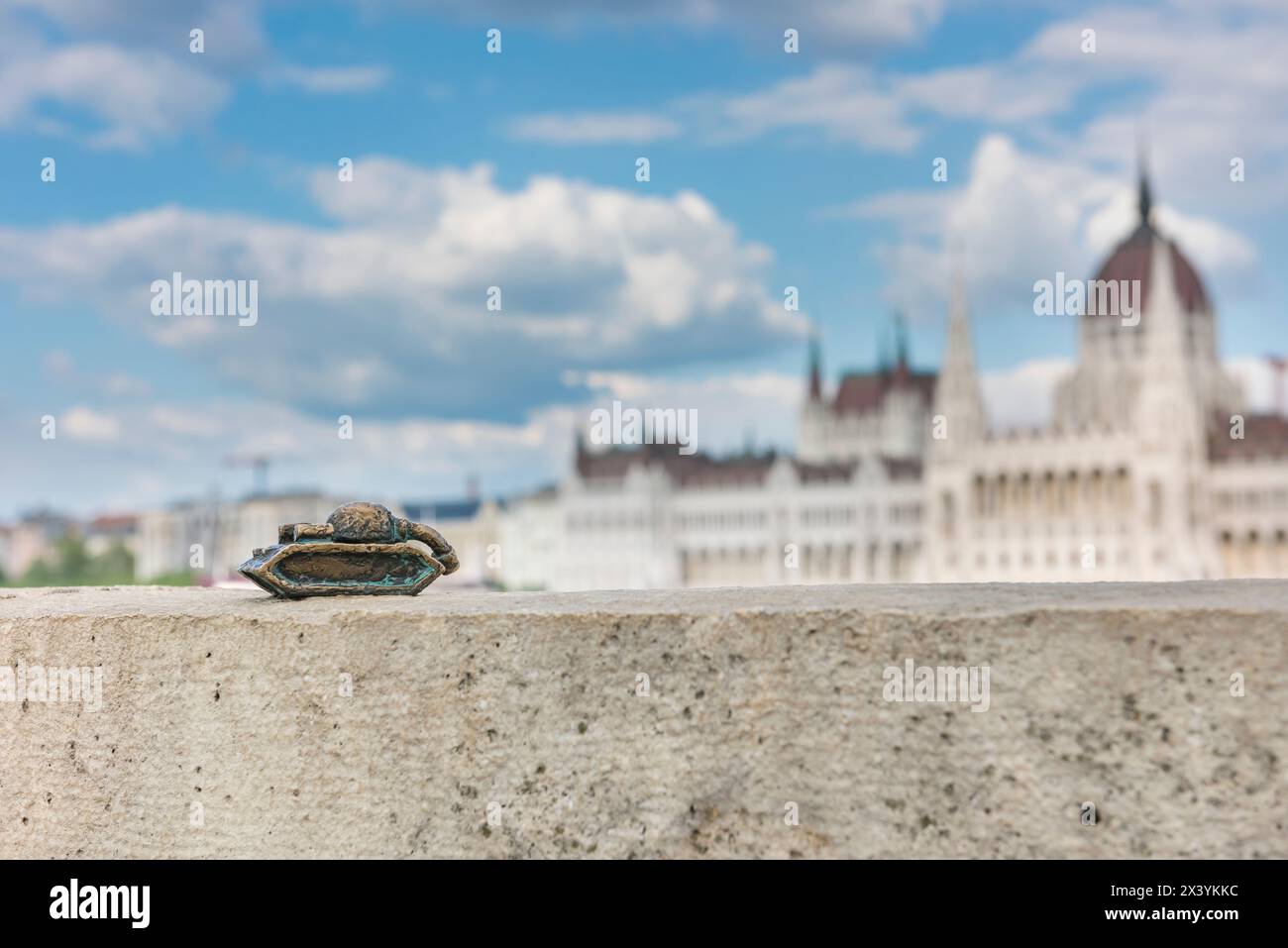 Tiny Tank statue in Budapest Stock Photo - Alamy